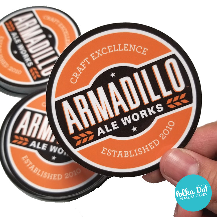 Custom Circle Vinyl Stickers - Gloss or Matte Finish – Polka Dot Wall ...